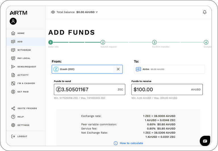 Airtm - Z.Cash